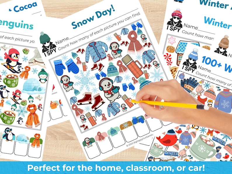 Ultimate Winter I Spy Bundle for Kids (ages 3–8) – 9 Printable Winter ...