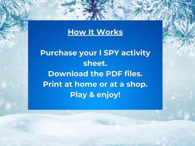 Winter I Spy Games 2-pack | Snowflakes + Winter Animals Printable ...