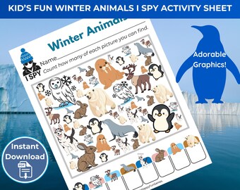 Winter I Spy Printable for Kids| Preschool & Kindergarten Winter ...
