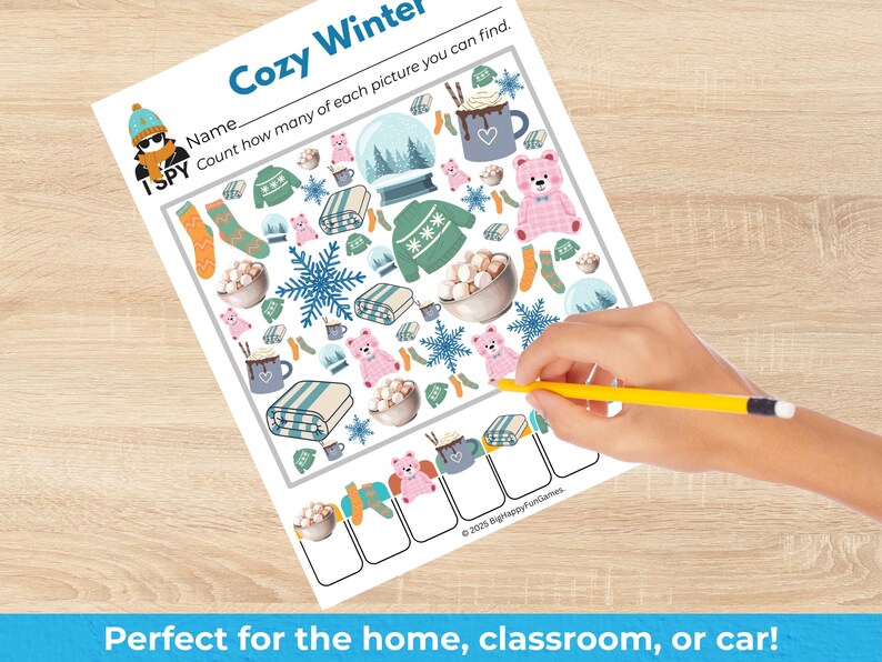 Winter Cozy I Spy – Printable Winter Activity for Kids | Cozy Quiet ...