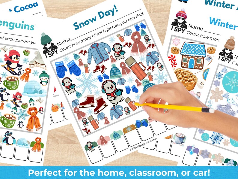 Winter I SPY Bundle | 6 Printable I SPY Games | 50+ Objects Each | Fun ...