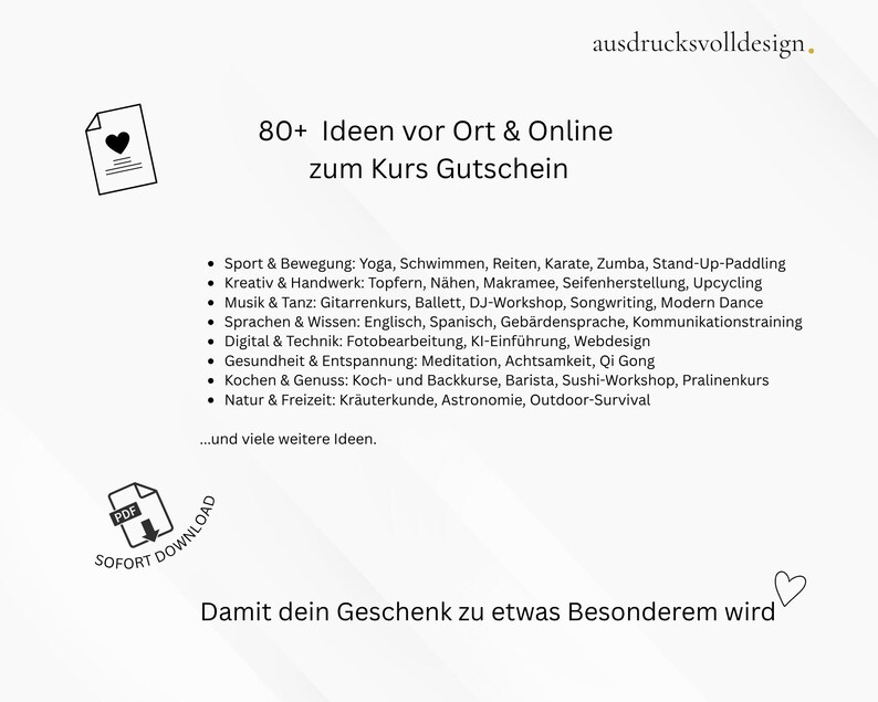 Course Voucher: Digital Template for Printing, Folding, and Gifting at ...