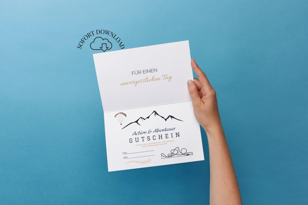 Action & Adventure Christmas Gift Voucher - Fold-out "time Instead of ...