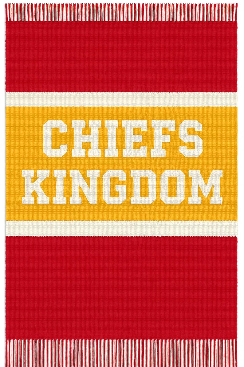 Kansas City Chiefs Inspired Crochet Throw – CHIEFS KINGDOM Graphgan ...