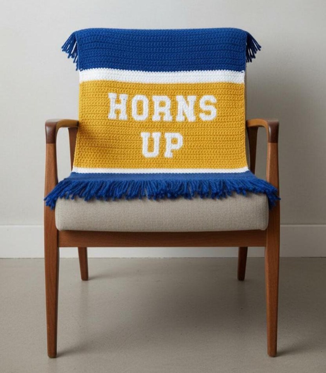 Los Angeles Rams Inspired Crochet Throw – HORNS UP - Graphgan Pattern ...