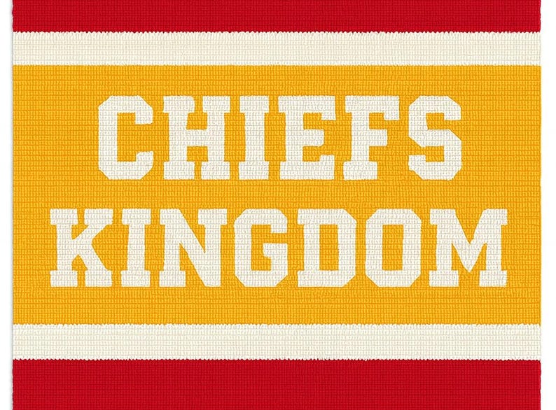 Kansas City Chiefs Inspired Crochet Throw – CHIEFS KINGDOM Graphgan ...