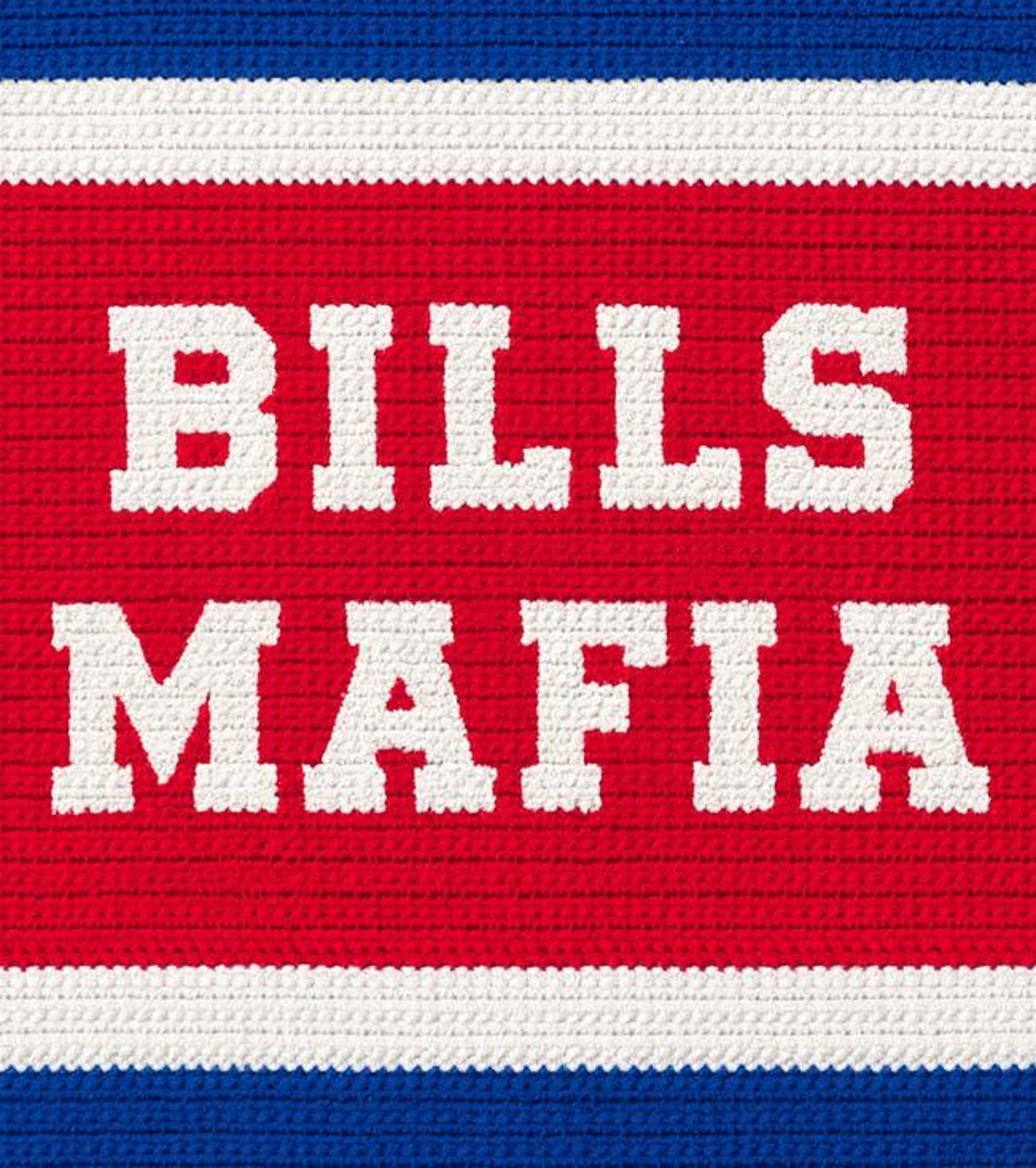 Buffalo Bills Inspired Crochet Throw – BILLS MAFIA Graphgan Pattern - Etsy