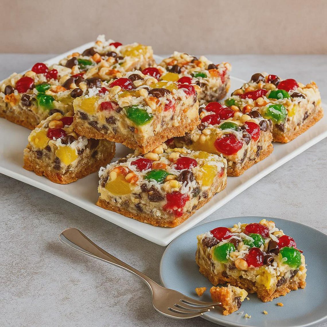 Festive Fruit Magic Bars Recipe | Holiday Dessert Bars (digital ...