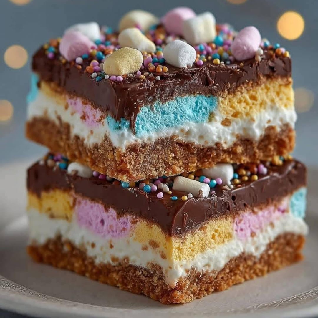 Marshmallow Biscuit Fudge Squares | Easy No-bake Recipe (digital ...