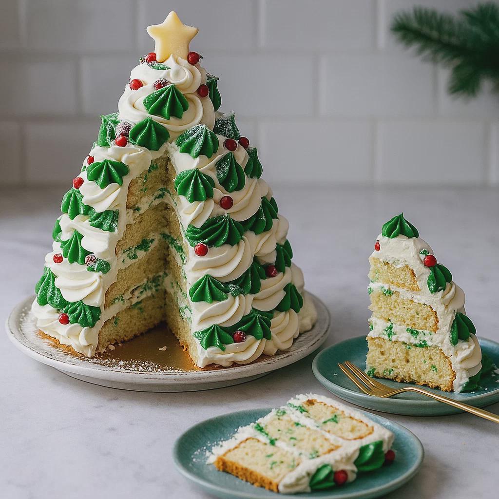 Enchanted Christmas Tree Cake Recipe | Festive Gourmet Dessert (digital ...