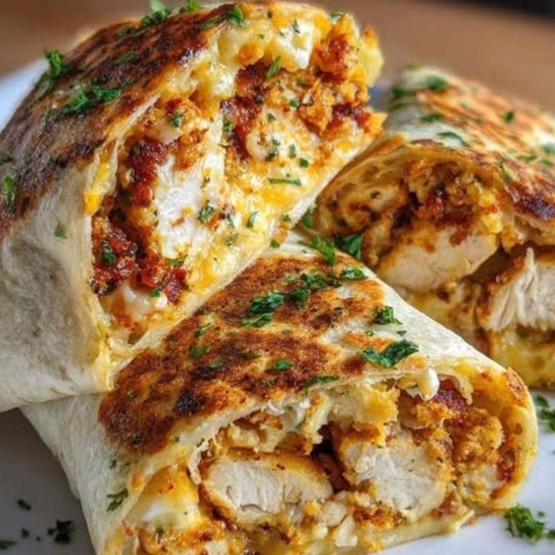 Crispy Parmesan Garlic Chicken Burritos | Easy Dinner Recipe | Digital ...