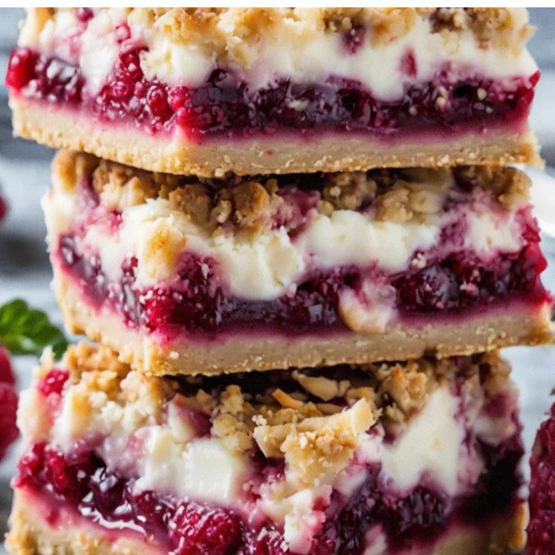 Raspberry Cheesecake Bars Recipe | Easy Dessert Digital Download - Etsy
