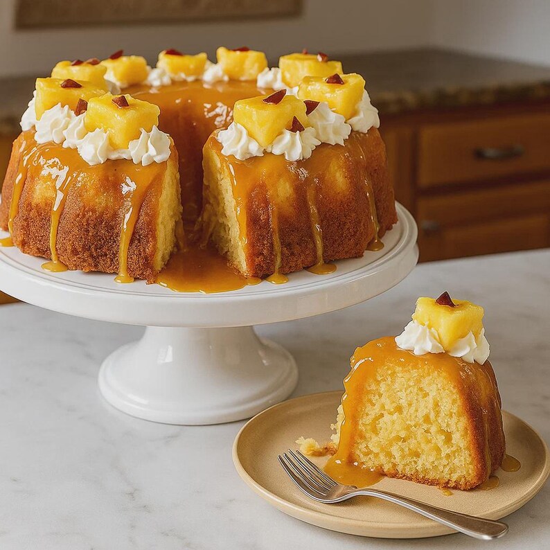 Coconut Glaze Cake Recipe | Tropical Pineapple Digital Download - Etsy