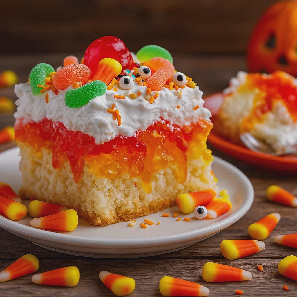 Halloween Poke Cake Recipe | Spooky Jelly Dessert | Digital Download - Etsy