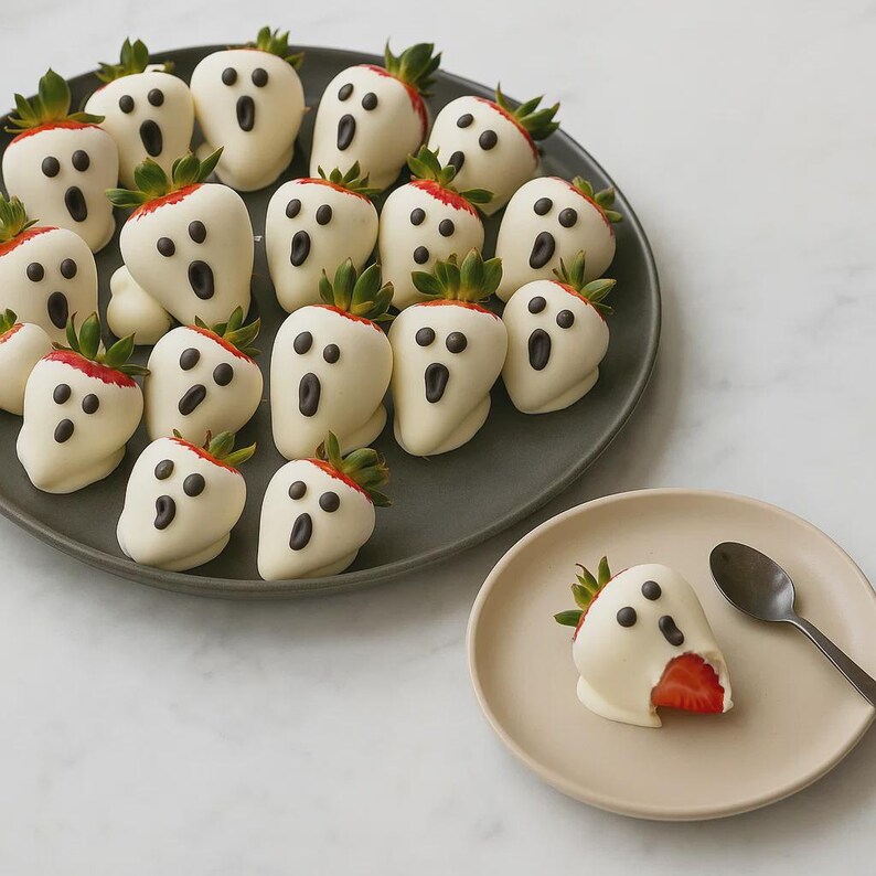 Spooky Ghost Strawberries Recipe | Digital Download - Etsy