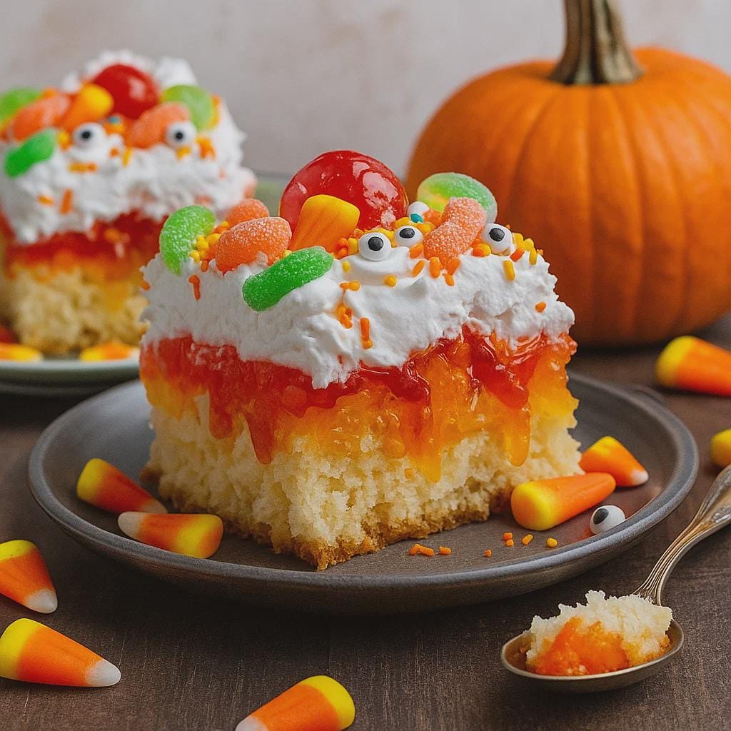 Halloween Poke Cake Recipe | Spooky Jelly Dessert | Digital Download - Etsy