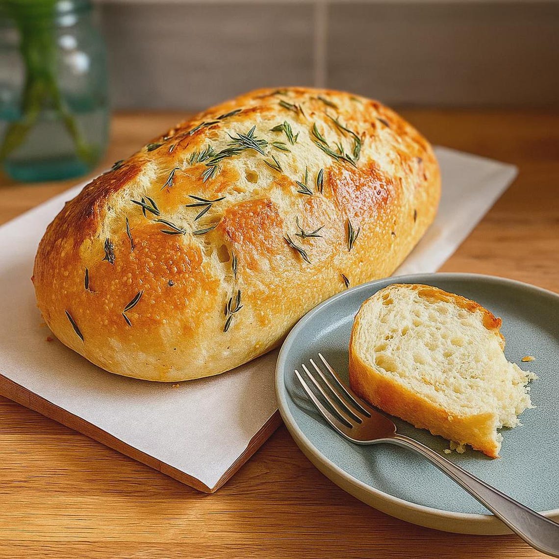 Garlic-infused Artisan Rosemary Bread Recipe | No-knead Delight ...