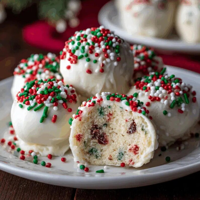 Christmas Cake Balls Recipe | Festive No-bake Dessert (digital Download ...