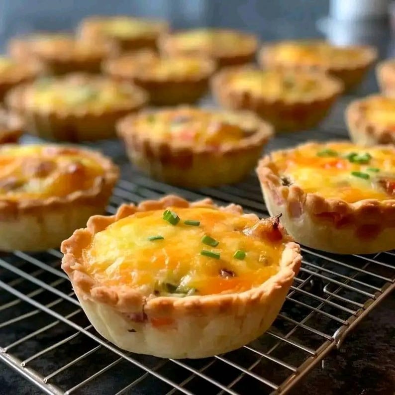 Mini Savory Quiche Tarts Recipe | Party Appetizer & Brunch Idea ...