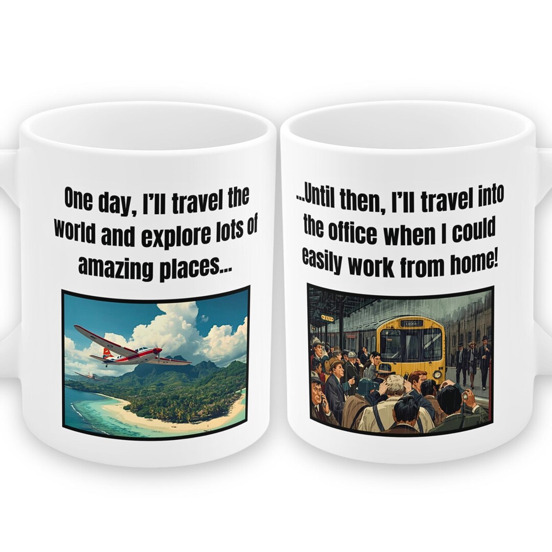 Funny Work From Home Mug, Commuter Gift - Etsy