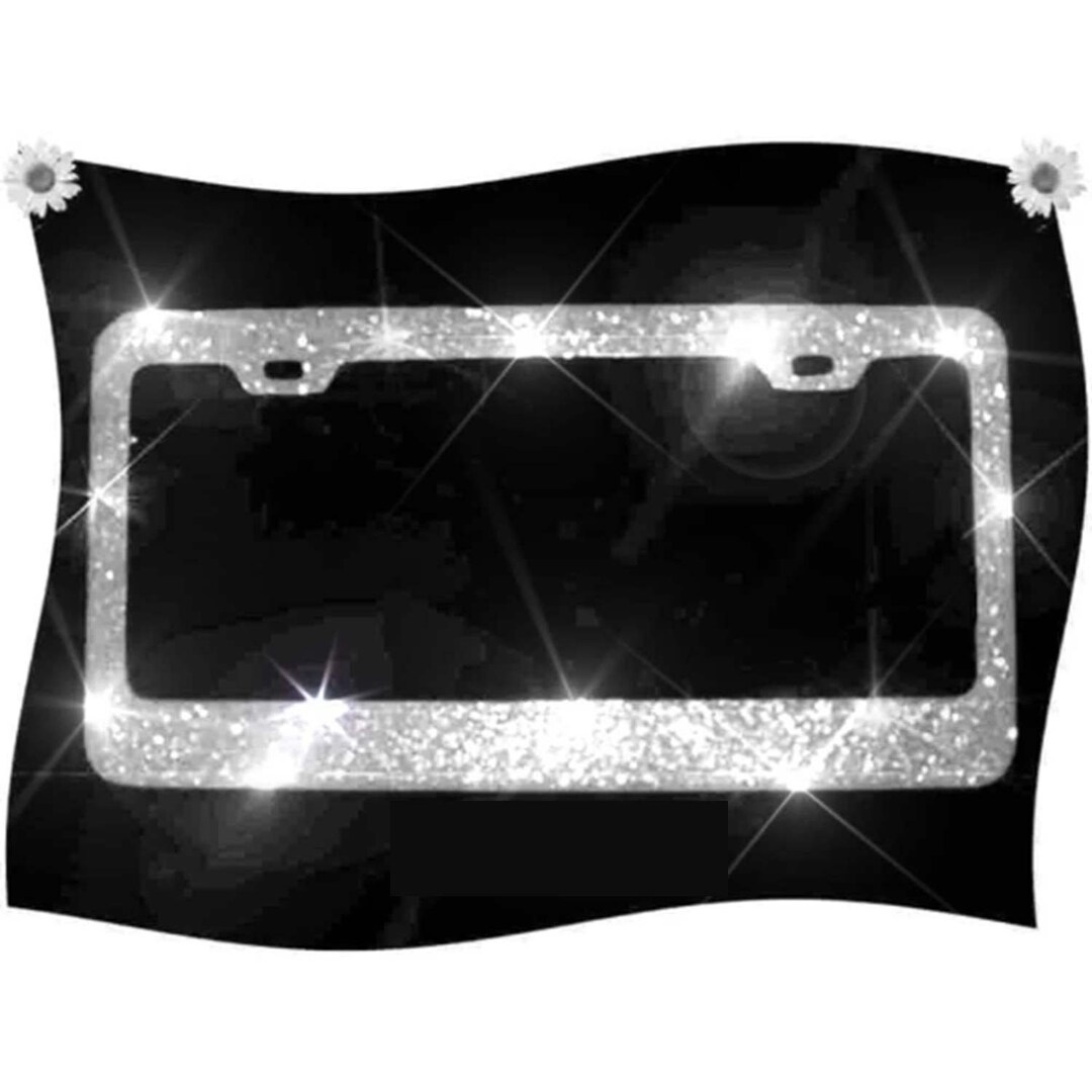 Favorite Silver Sparkly REAL GLITTER Bling on Silver Metal Car Truck ...