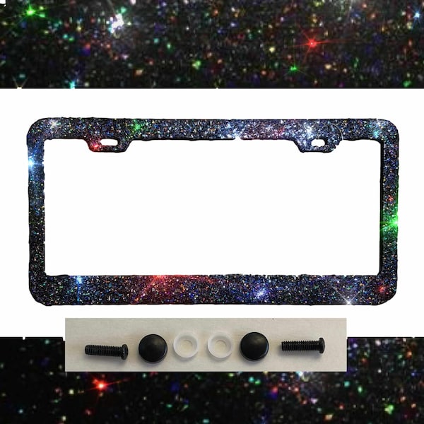 Black and Red Bling License Plate - Etsy