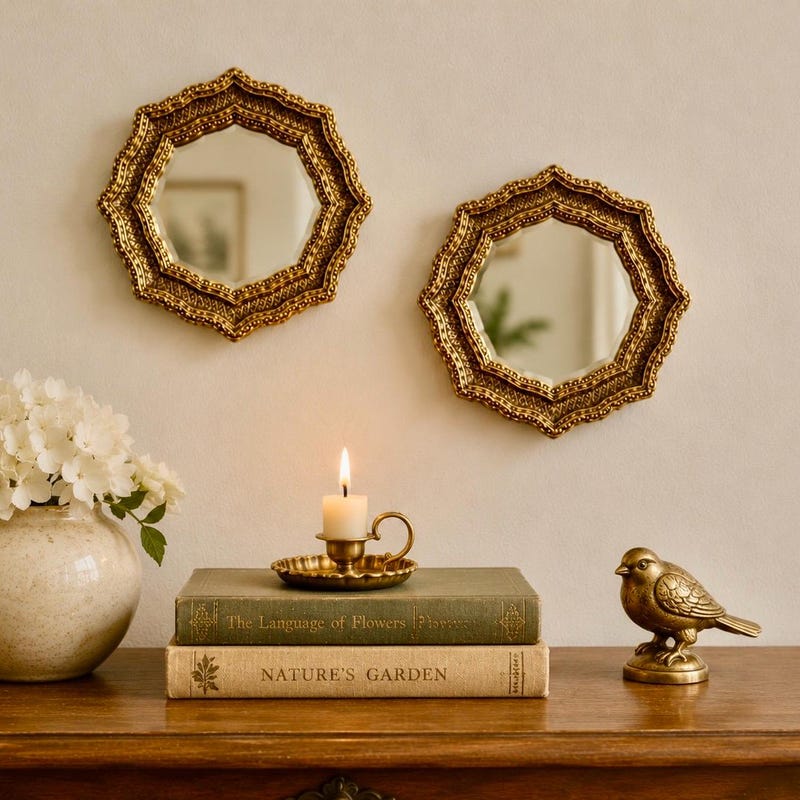 Gold Regency Wall Mirrors - Etsy
