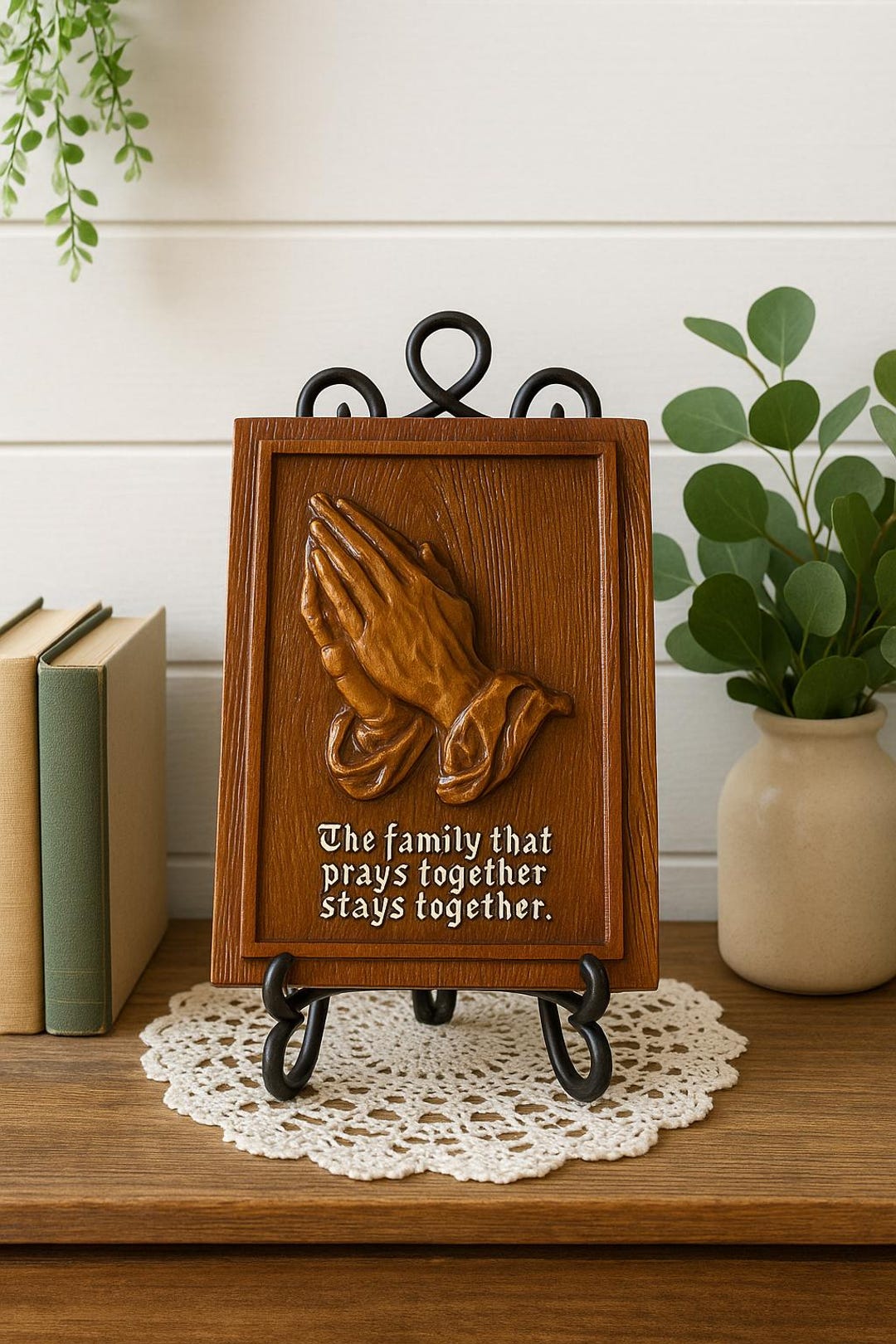 Vintage Praying Hands Wall Plaque – 1970s Religious Decor - Etsy