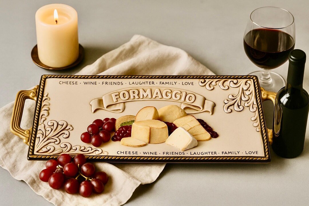 Vintage Grasslands Road “formaggio” Cheese Platter With Handles ...