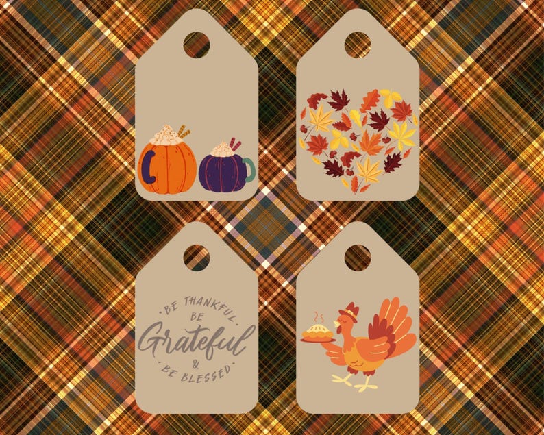 Rustic Thanksgiving Gift Tags: Farmhouse Style, Editable Template ...