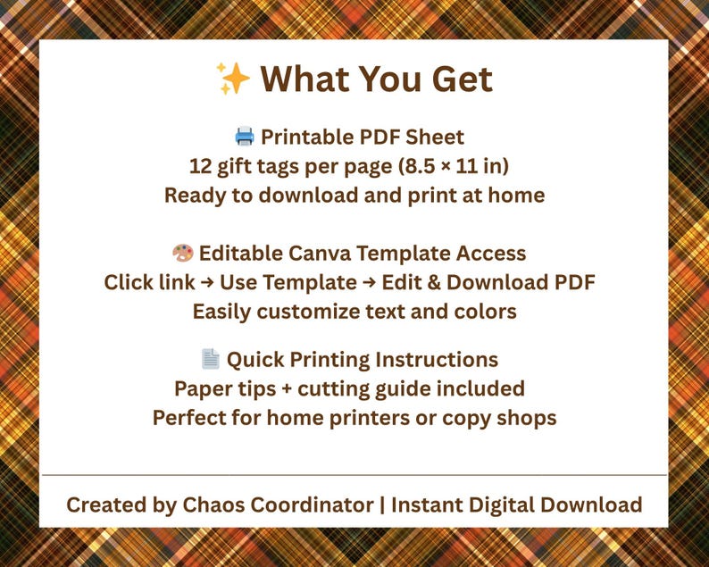 Rustic Thanksgiving Gift Tags: Farmhouse Style, Editable Template ...