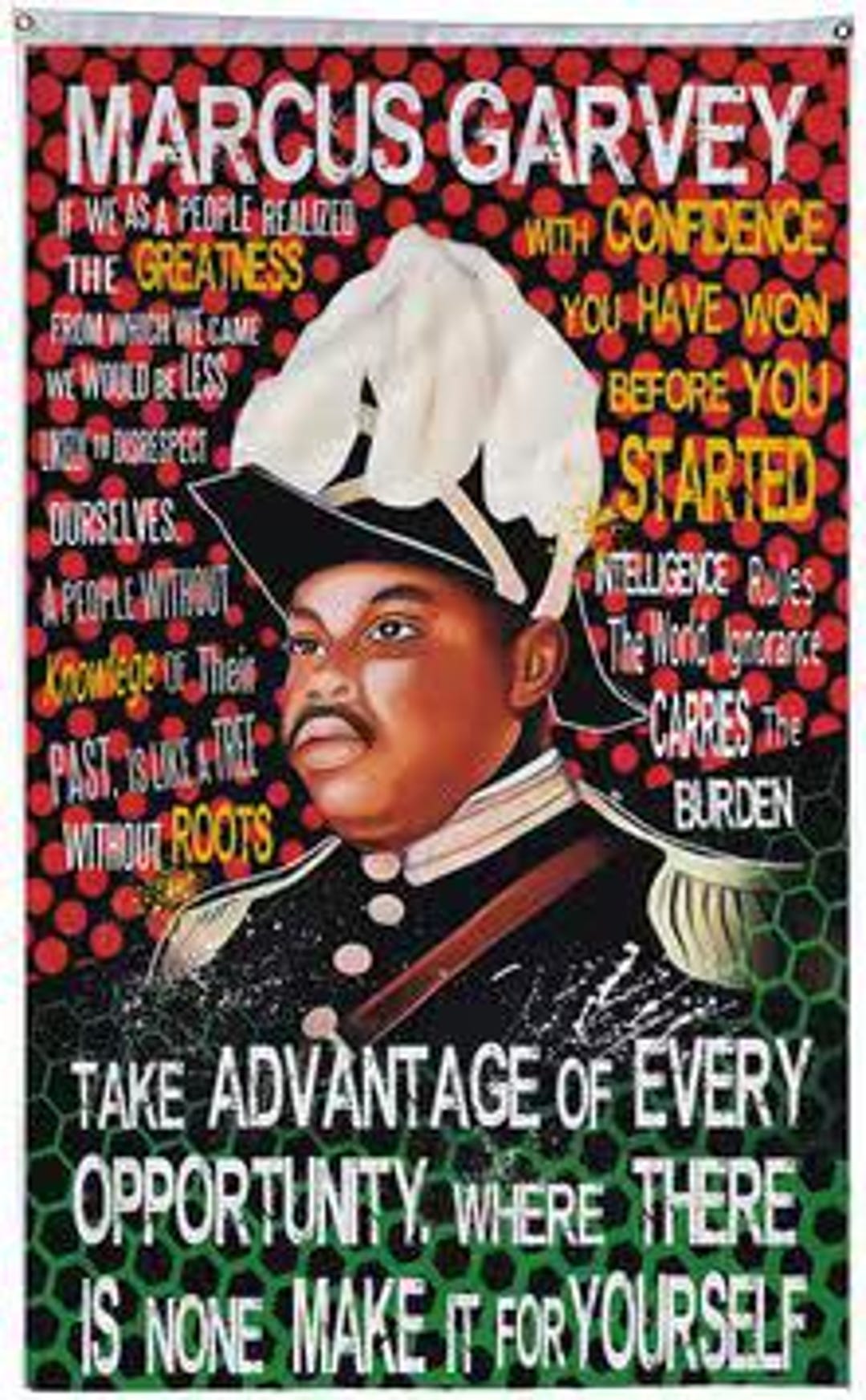 Marcus Garvey -- Black History-- Flag - Etsy