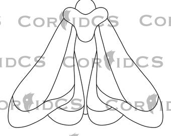 Moth Stained Glass Pattern: Insect Suncatcher DIY Template (PDF ...