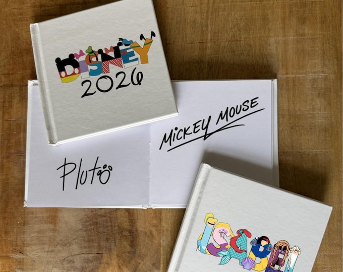 Personalized Theme Park Autograph Book. Kids Vacation Gift. Character ...