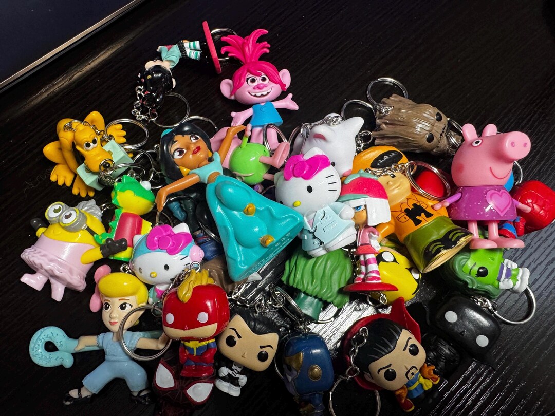 Character Keychains Made From Upcycled Toys - Etsy