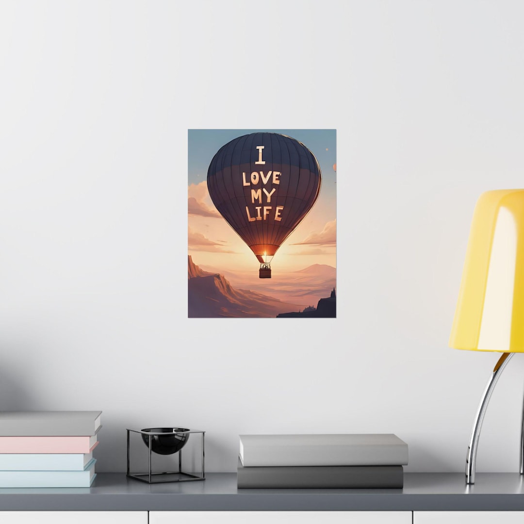 Inspirational Hot Air Balloon Poster: Motivational Quote Art - Etsy