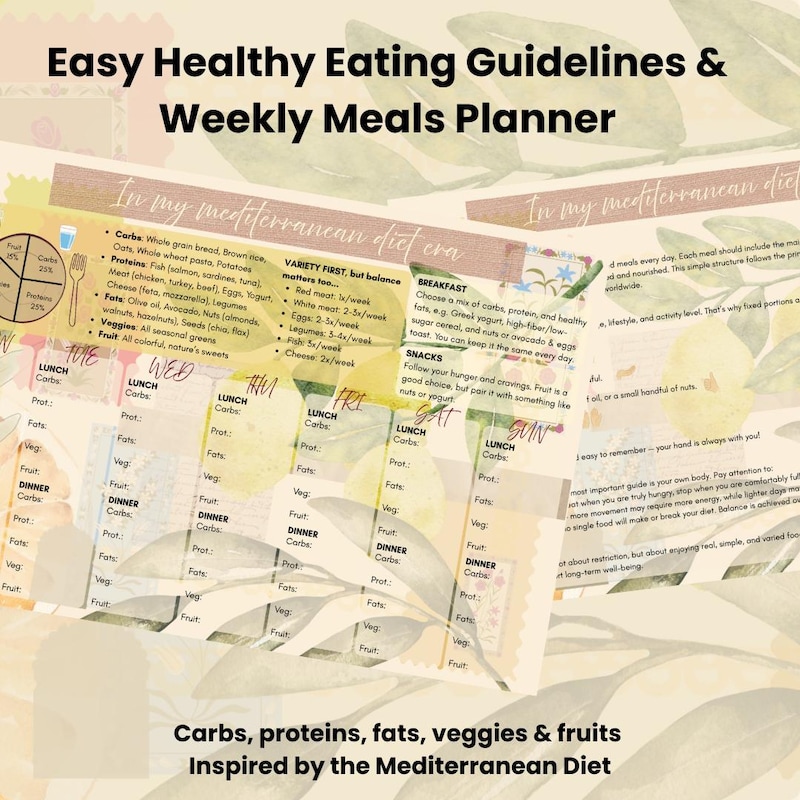 Clean Eating Meal Plan Sheet - Etsy