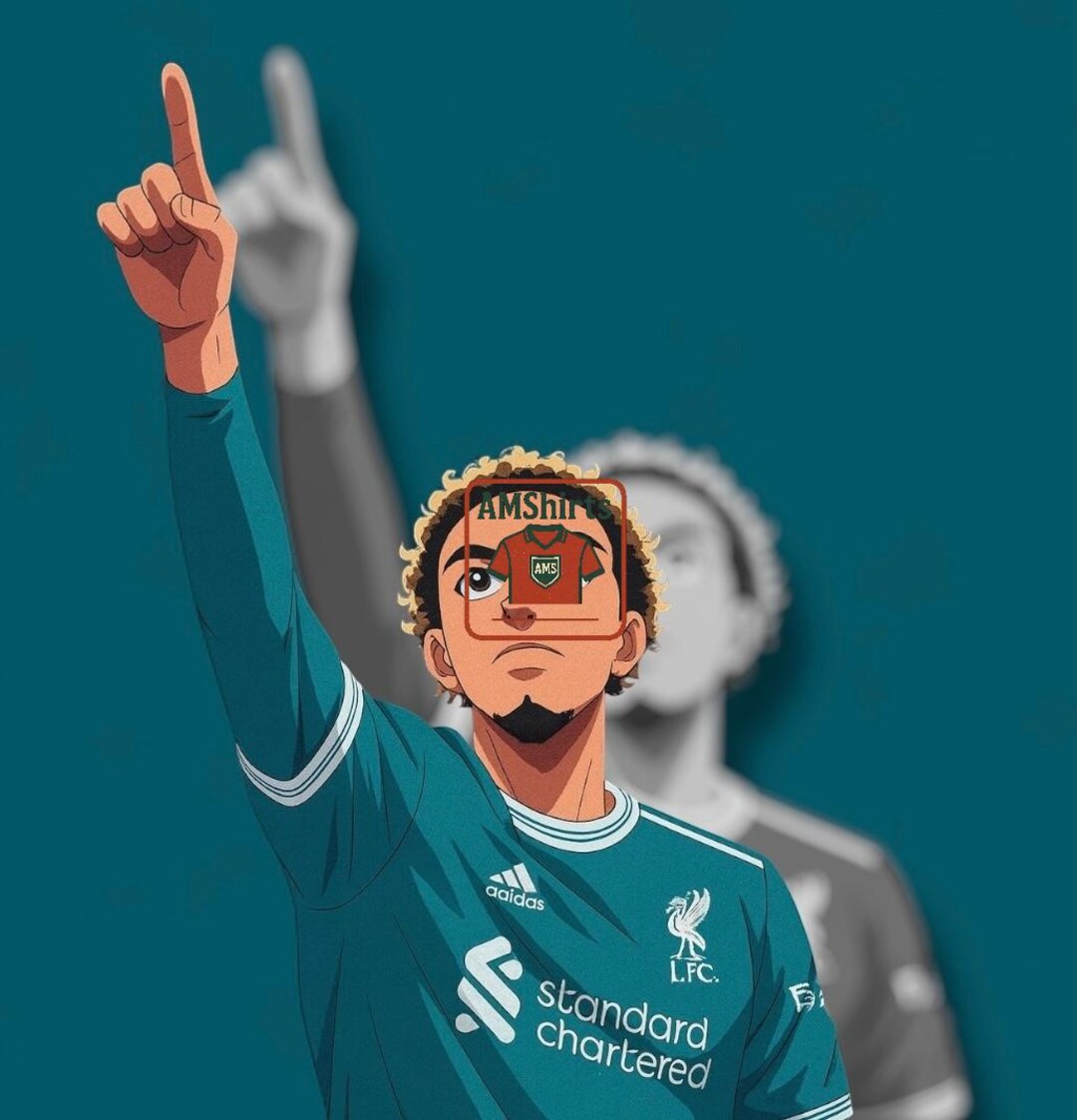 EKITIKE - Football Cartoon Wall Art - Anime Style Soccer Player Print ...