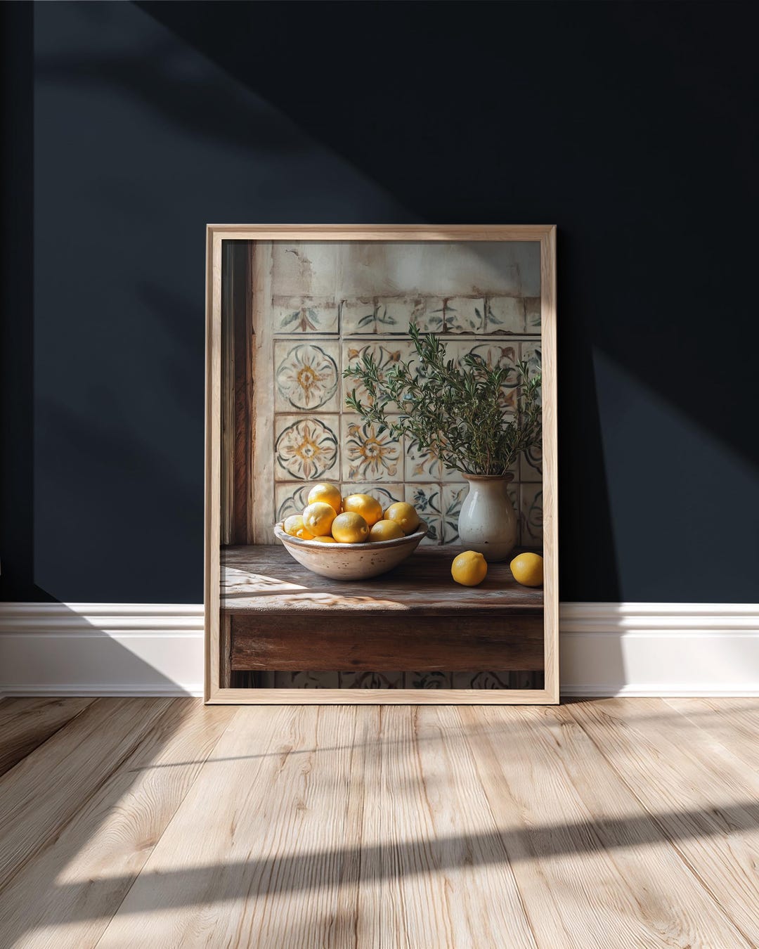 Tuscany Kitchen Lemon Bowl Print Mediterranean Farmhouse Decor Citrus ...