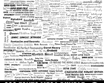 The Ultimate 3000 Fonts - Font Bundle Ttf Svg Heart Font, Cricut, Canva Font, Script Font ...