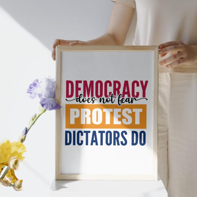 Anti-trump Protest Sign Bundle Instant Download, No Kings Pro-democracy ...
