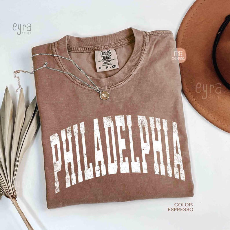 Comfort Colors Vintage Philadelphia Shirt, Philadelphia Vacation Gift ...