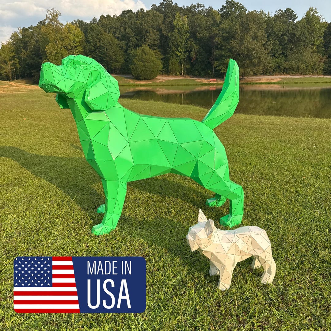Metal Beagle Sculpture: Handmade Outdoor Decor - Dog Sculpture - Etsy