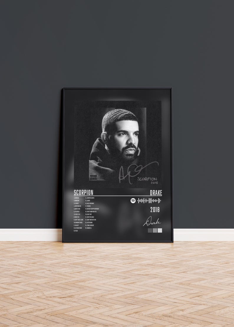Drake, Scorpion,album Poster, Scorpion Album Poster , Drake Album Print ...