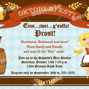 German Oktoberfest Personalized Invitation Printable Party Package - Etsy