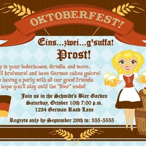 Personalized German Oktoberfest Invitation Many Designs Printable DIY ...