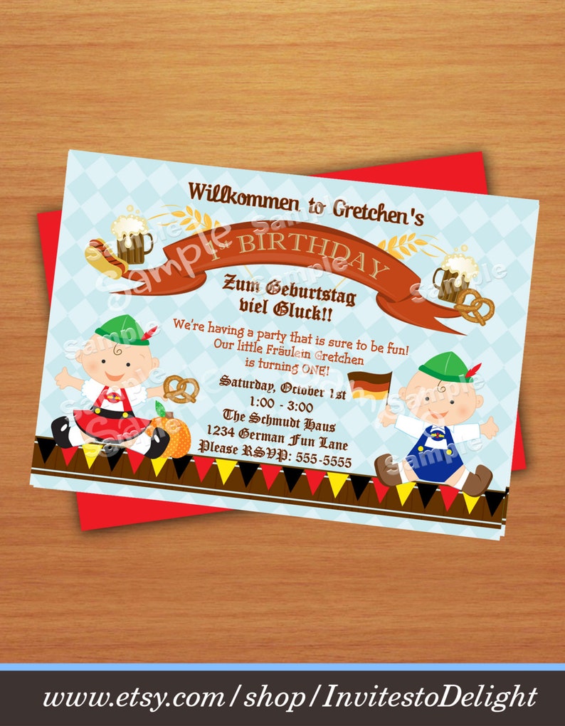 Personalized German Oktoberfest 1st Birthday Invitation DIY - Etsy