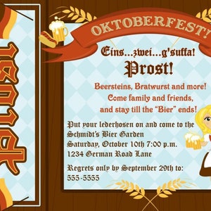 Personalized German Oktoberfest Invitation Many Designs Printable DIY ...