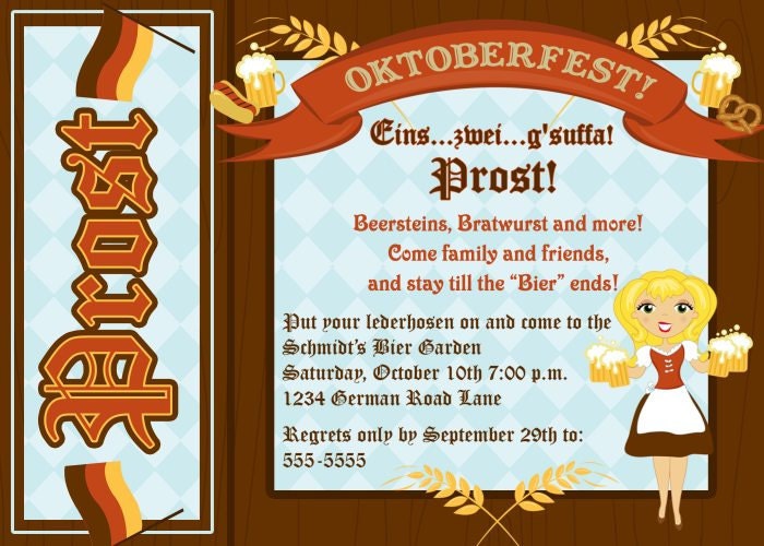 Personalized German Oktoberfest Invitation Many Designs Printable DIY ...