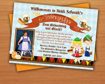 Personalized German Oktoberfest Invitation for Kids or Family | Etsy